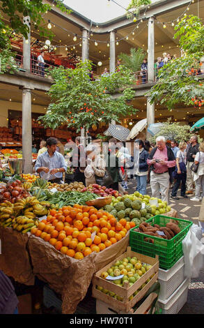 The fruit and vegetable market in Funchal - Maderia - Portugal Stock ...