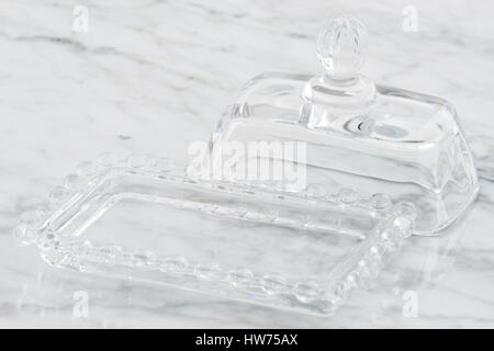 beautiful crystal butter dish classic kitchenware object Stock Photo ...