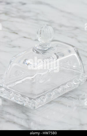 beautiful crystal butter dish classic kitchenware object Stock Photo ...