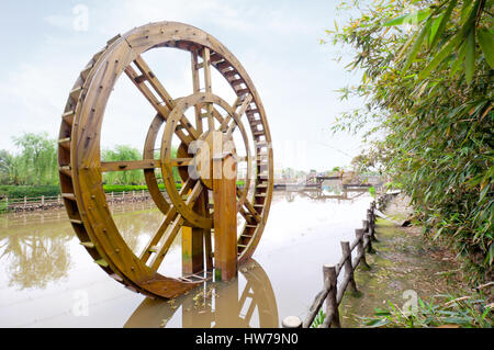 Waterwheel, rural China is an ancient tool used for irrigation Stock ...