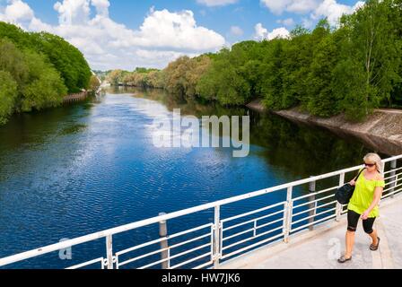 Bridge of Kaarsild, River Emajogi, Tartu, Estonia, Baltic States Stock ...