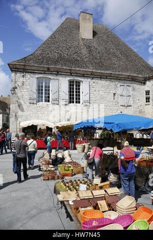 France, Dordogne, Perigord, Issigeac, listed as remarkable, the church ...