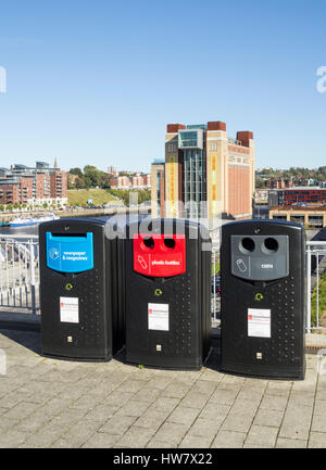 Colour-coded, recycling bins in Italy Stock Photo - Alamy