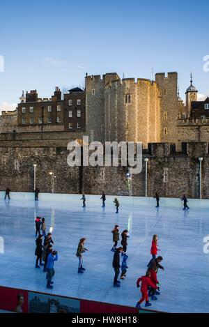 England, London, Tower of London, Ice Skating Stock Photo - Alamy