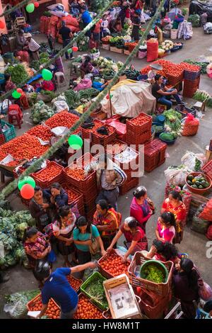 Guatemala, Quiche department, Chichicastenango, sunday market, flower ...