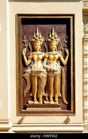 Apsara Apsarasa female spirit clouds waters in Hindu Buddhist Stock ...