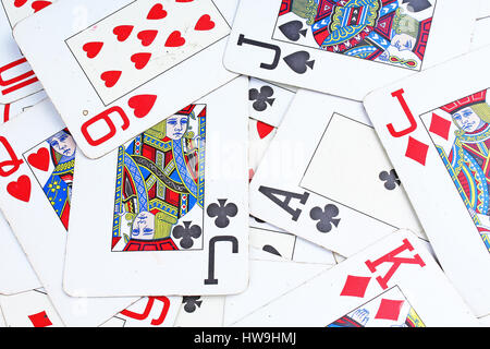 Poker card texture. Texas holdem lucky game. Real poker cards as Stock ...