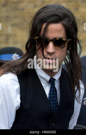 Thomas Cohen leaves after attending the inquest into the death of his ...