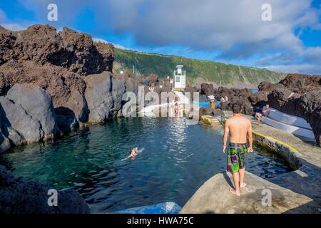 Varadouro pools Faial Azores Portugal Europe Stock Photo - Alamy