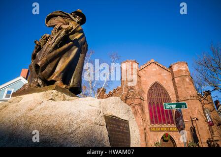 Statue of Roger Conant, the first settler in Salem, Salem Common, Salem ...