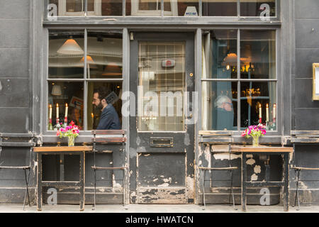 Andrew Edmunds restaurant on Lexington Street, Soho, London, UK Stock ...