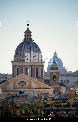 Dome of Rome historic architecture closeup in monochrome, Italy Stock ...
