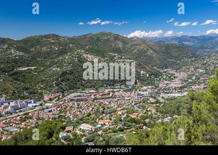 La Trinité, Alpes-Maritimes, France seen from the Monastery of Notre ...