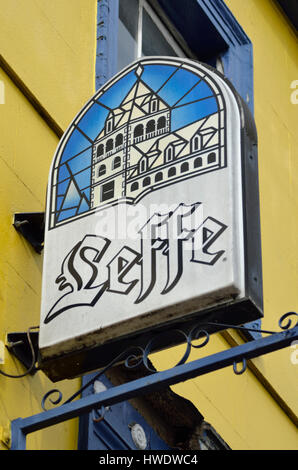 Leffe beer sign Stock Photo - Alamy