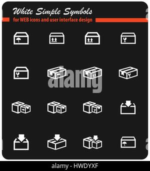 box vector icons for user interface design Stock Vector Image & Art - Alamy