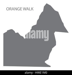 Orange Walk District (Belize, Districts of Belize) map vector ...