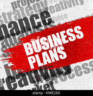 Finance concept: Business on wall background Stock Photo - Alamy