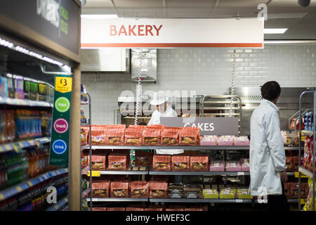 Interior of a Morrisons supermarket. Bakery Stock Photo - Alamy