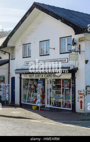 Llangollen shop long name Wales Stock Photo - Alamy