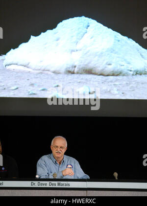 NASA Jet Propulsion Laboratory Researcher Morgan Cable speaks during ...