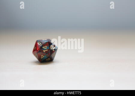 A rolled D20 dice, used to play dungeons and dragons Stock Photo - Alamy