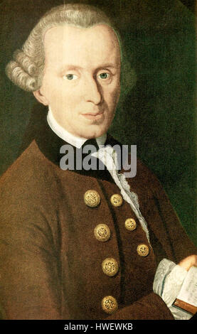 This portrait of Immanuel Kant, the famous philosopher, captures his ...