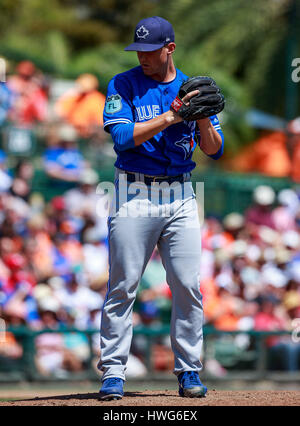Toronto Blue Jays pitcher Jeff Hoffman reacts to striking out Baltimore ...