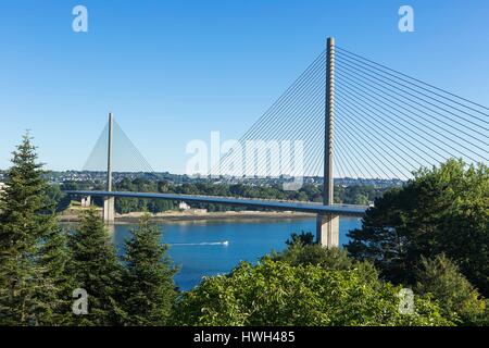 France, Finistere, Le Relecq Kerhuon, Plougastel Daoulas, the bridge of ...