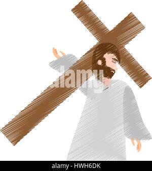 jesus christ falls first time line Stock Vector Image & Art - Alamy