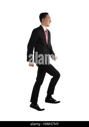Isolated business man step up Stock Photo - Alamy