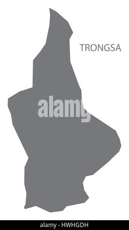 Simple flat Map of Bhutan with district borders Stock Vector Image ...