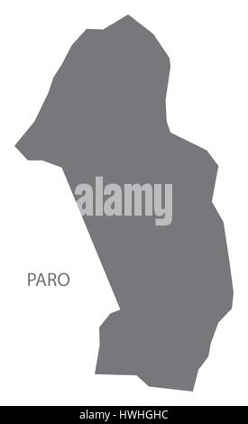 Paro state of Bhutan Vector map illustration on white background ...