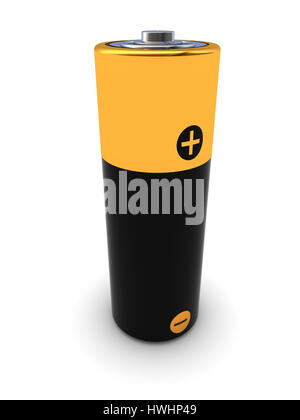 Small AA Battery 3D Illustration Mockup Scene on Isolated Background ...