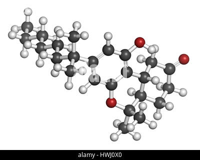 Nabilone antiemetic drug molecule. Analog of Cannabis compound THC ...
