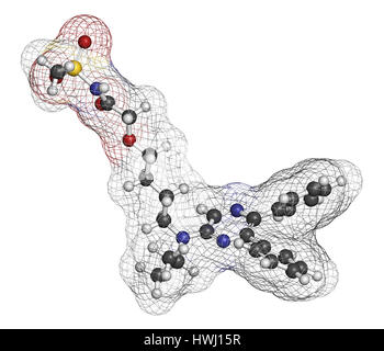 Selexipag pulmonary arterial hypertension drug molecule. Stylized ...