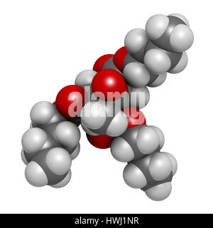 Acetyl tributyl citrate (ATBC) plasticizer molecule. Biodegradable ...