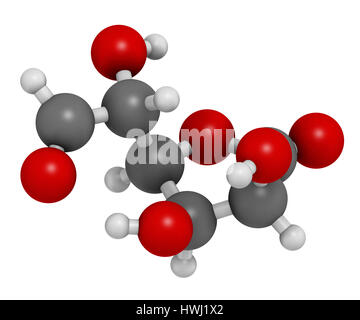 Glucuronolactone molecule. Used in food supplements and energy drinks ...