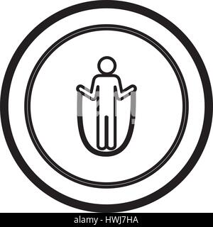 symbol person Jumping rope gym Stock Vector Image & Art - Alamy