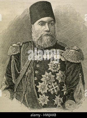 Osman Pasha Ottoman hero of the siege of Plevna 1877 Stock Photo - Alamy