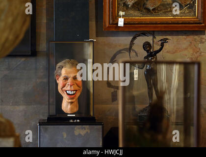 An original Spitting Image puppet of Sir David Attenborough during a ...