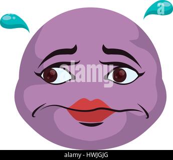Concerned cartoon face Stock Vector Image & Art - Alamy