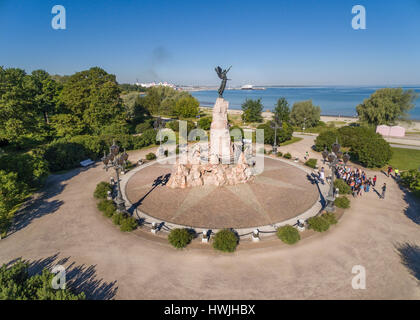 A Russian angel, the Russalka Memorial. It is for a Russian Navy ship ...