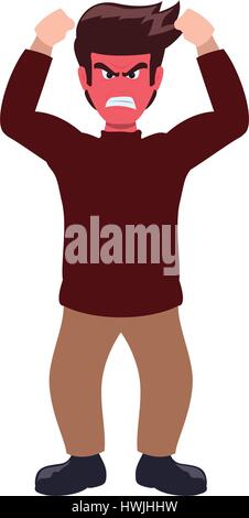 cartoon angry man Stock Vector Image & Art - Alamy