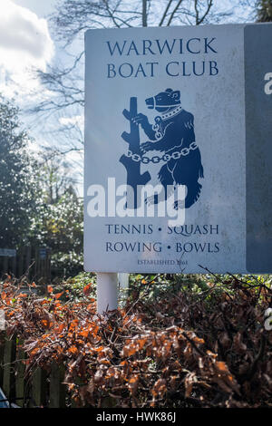 The Warwick Boat Club sign Stock Photo - Alamy