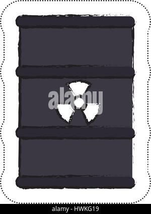 nuclear barrel icon over white background, vector illustration Stock ...