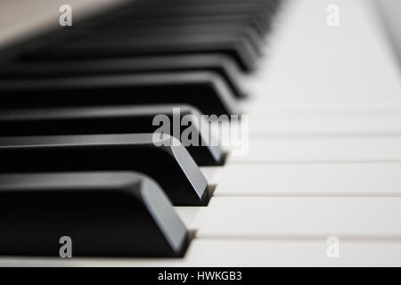 Piano keys side view Stock Photo - Alamy