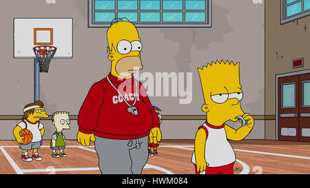 THE SIMPSONS, from left: Nelson Muntz, Kearney Zzyzwicz, Bart Simpson ...