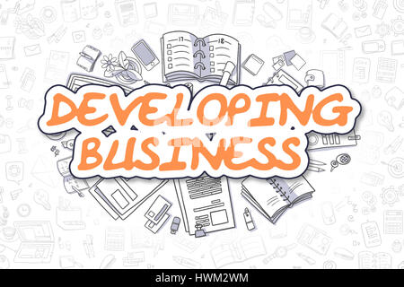 Efficiency - Doodle Orange Word. Business Concept Stock Photo - Alamy