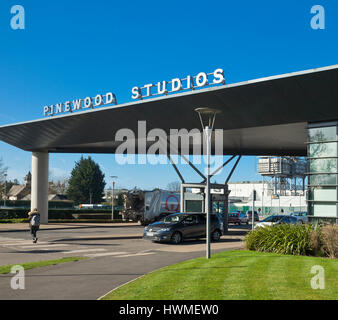 Entrance gate Pinewood Studios, Iver Heath, Buckinghamshire, England Uk ...