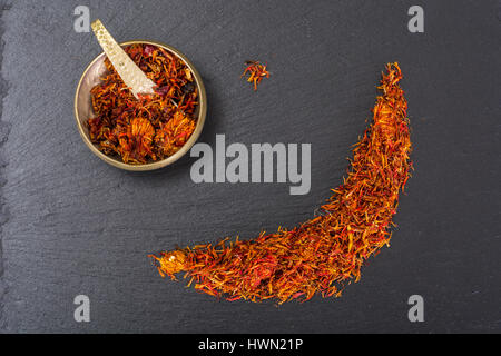 Expensive seasoning spice saffron Stock Photo - Alamy